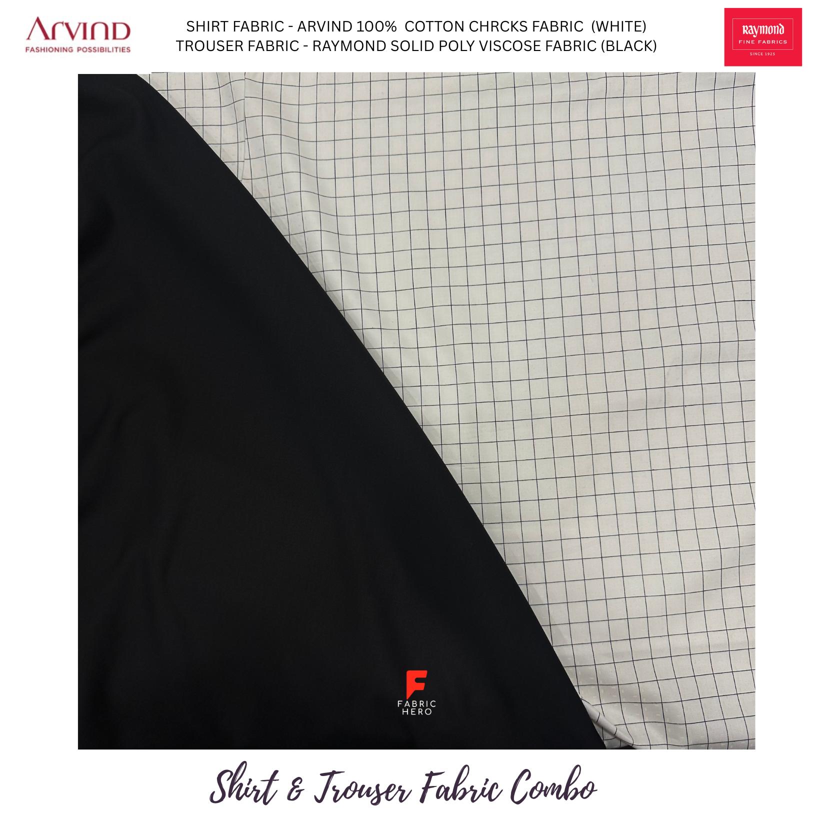 ARVIND COTTON SHIRT FABRIC AND RAYMOND POLY VISCOSE TROUSER FABRIC ST1 ...